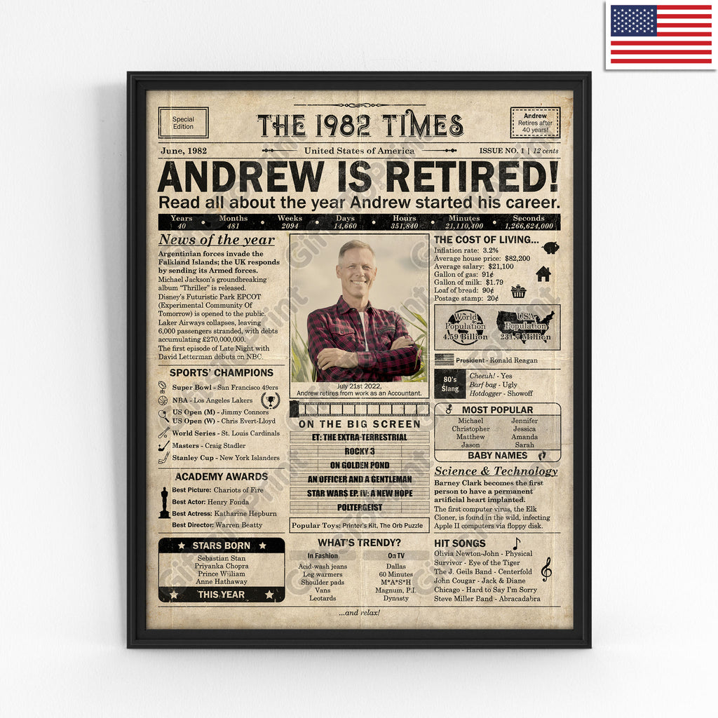 Personalized Retirement Gift: A Printable US Retirement Poster - Custo ...